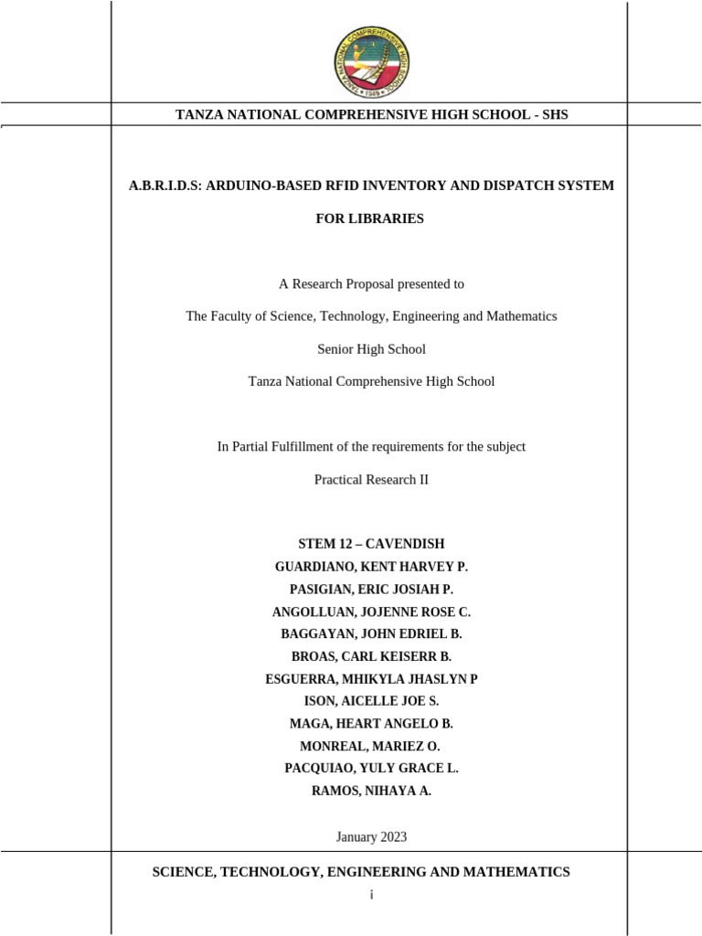 Arduino RFID Library Inventory System | PDF | Arduino | Radio Frequency ...