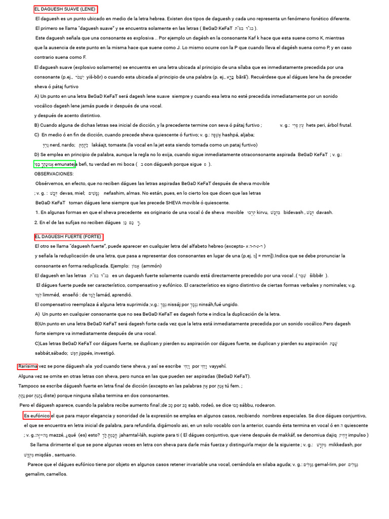 el daguesh | PDF | Lingüística | Voz humana