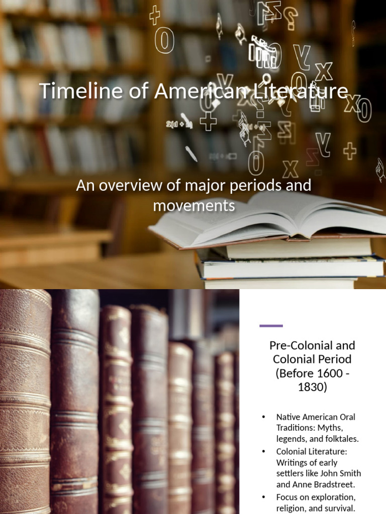 American Literature Timeline | PDF