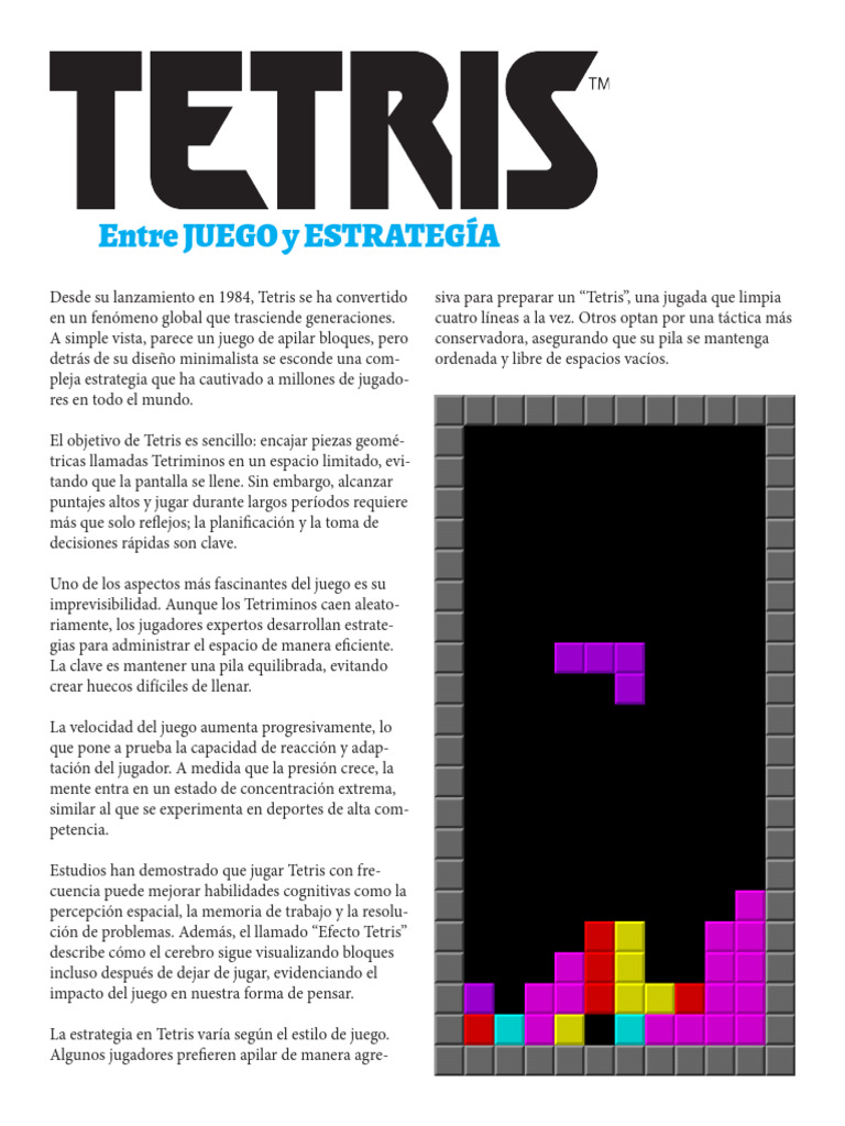 Tetris | PDF | Videojuegos