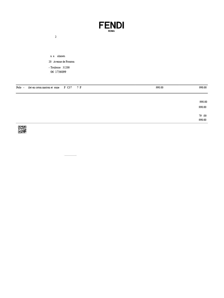 FENDI Purchase Receipt and Return Policy | PDF | Business