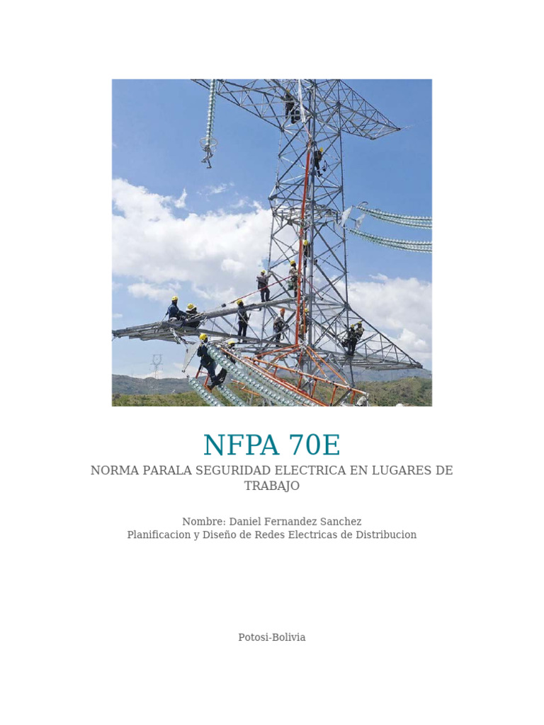 Seguridad Eléctrica en el Trabajo: NFPA 70E | PDF