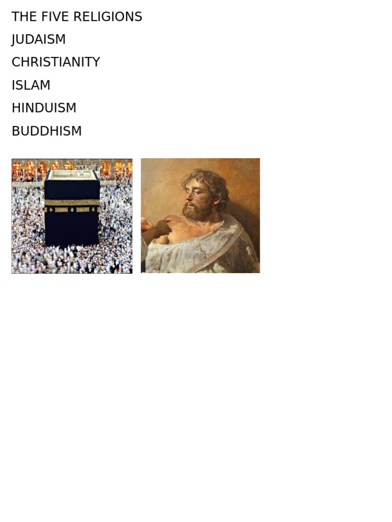 Overview of Five Major Religions | PDF