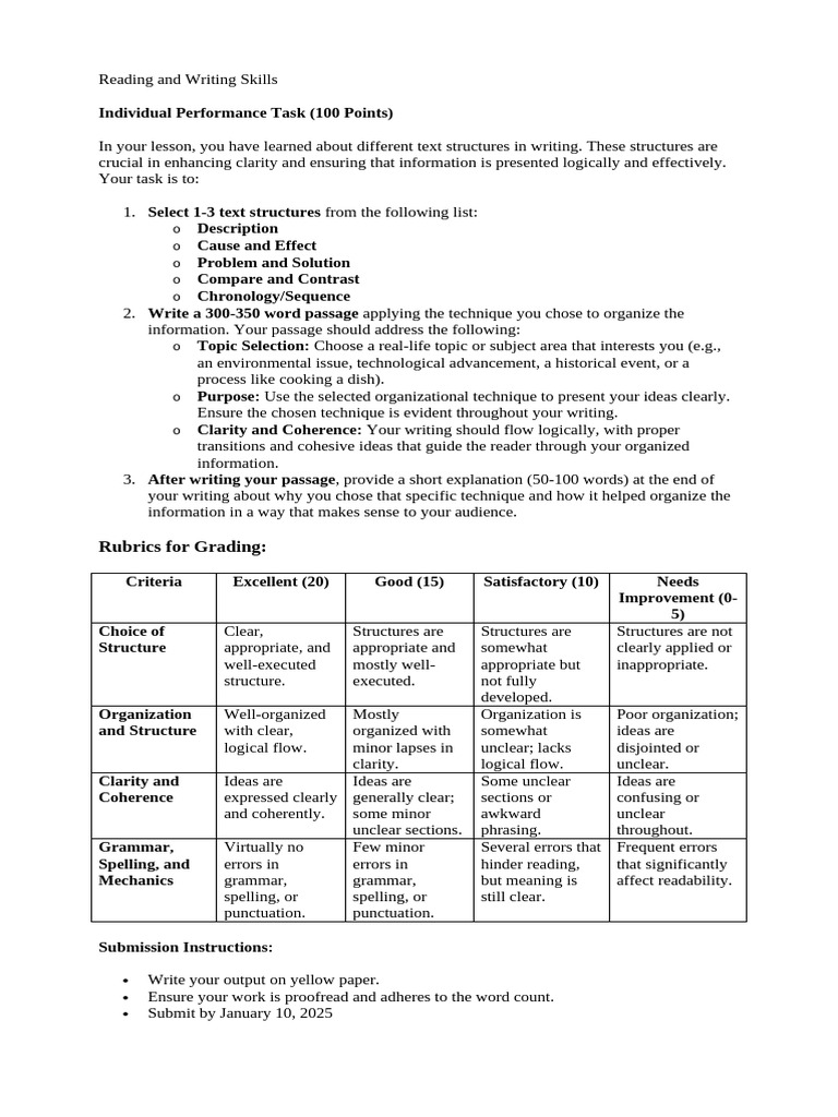 Mastering Text Structures in Writing | PDF | Cognition | Human ...