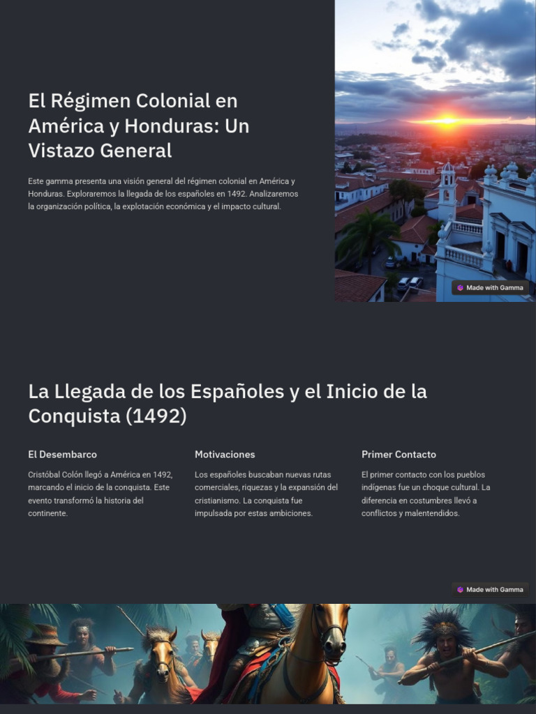 El Regimen Colonial en America y Honduras Un Vistazo General | PDF ...