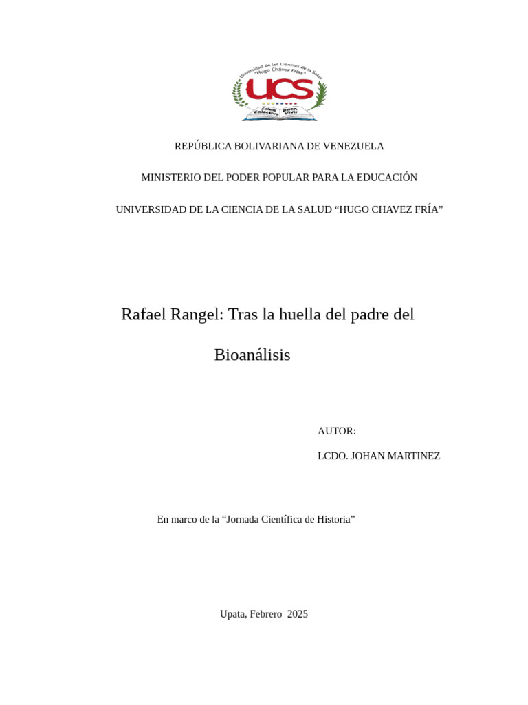 Rafael Rangel: Padre del Bioanálisis | PDF | Venezuela
