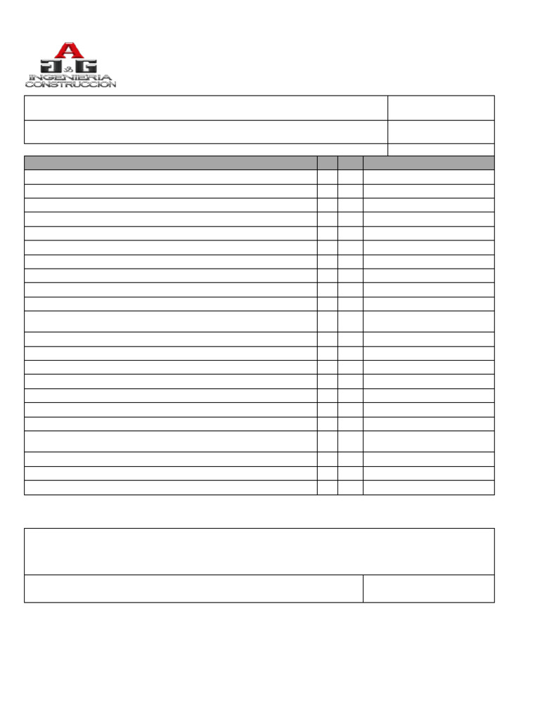 03 Check List Retro Excavadora | PDF