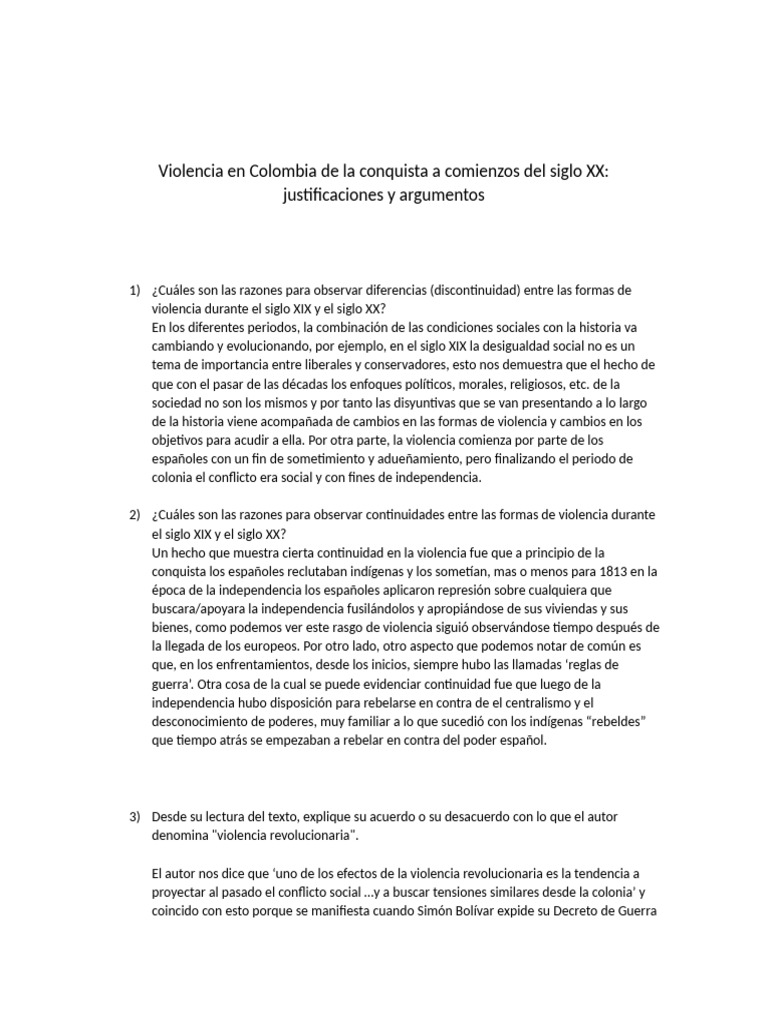 Evolución de la violencia en Colombia | PDF | Violencia | Estado (política)