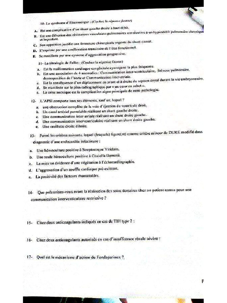 Qcms Cardio Questions Hyperposables | PDF