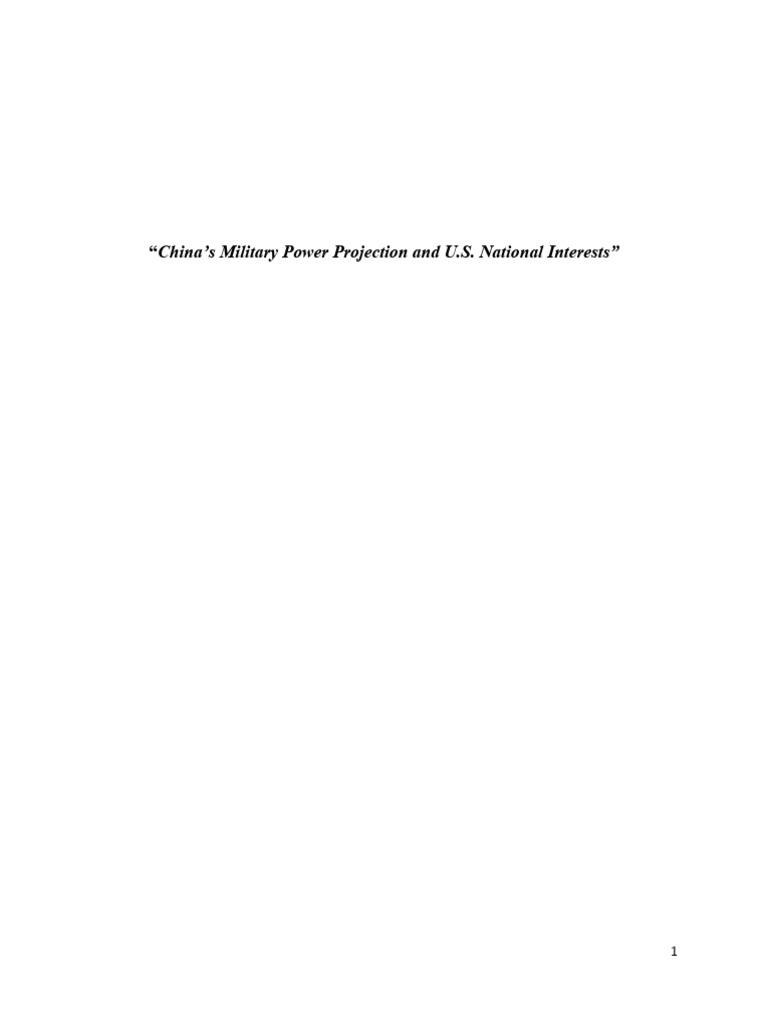 China’s Military Power Projection | PDF | People's Liberation Army | China