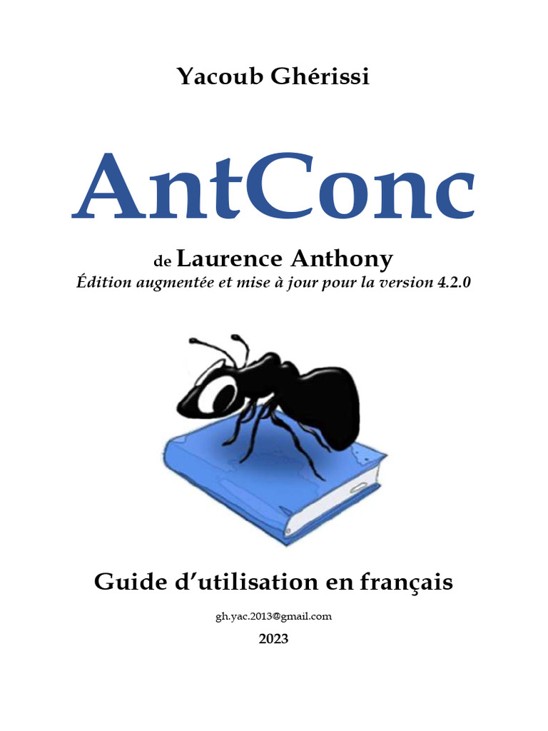 Guide d'utilisation d'AntConc 4.2.0 | PDF | Microsoft Word | Fichier texte