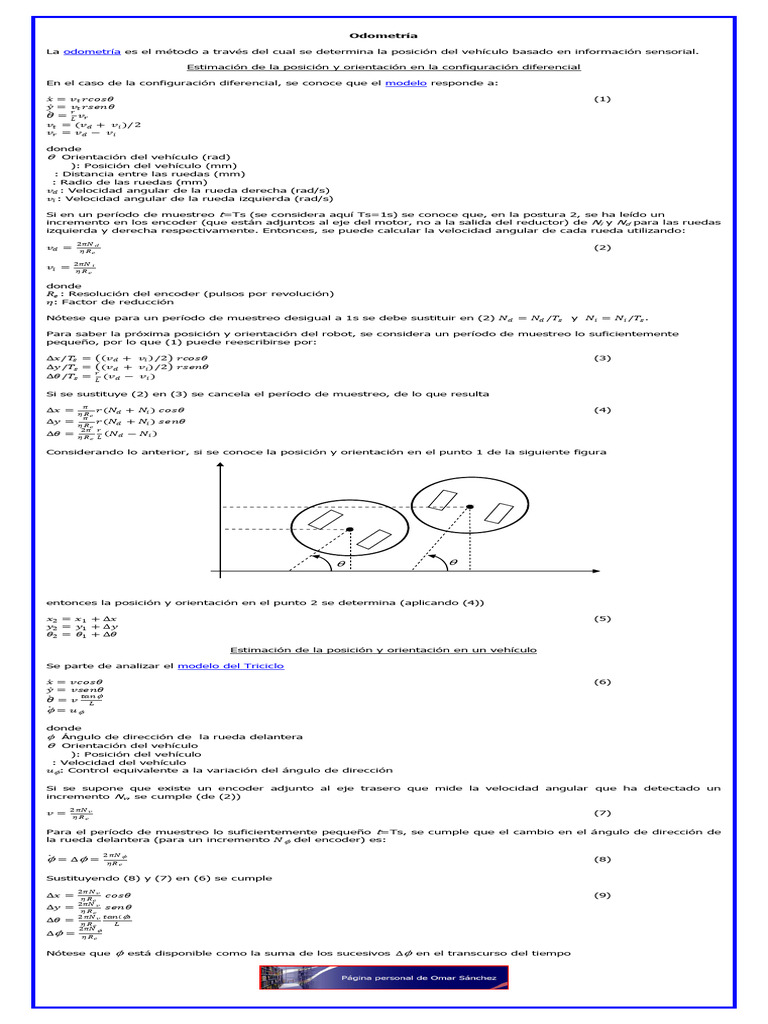 Odometría | PDF | Vehículos | Tecnología de vehículos