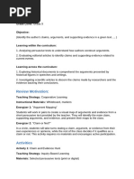 EOC A & EOC B Practice Choice Board 2025 | PDF | Argument | Evidence