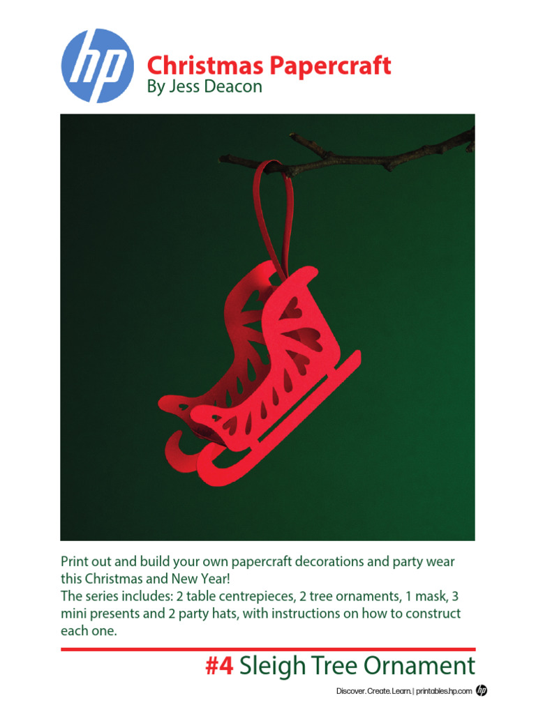 Sleigh Ornament Crafts English | PDF
