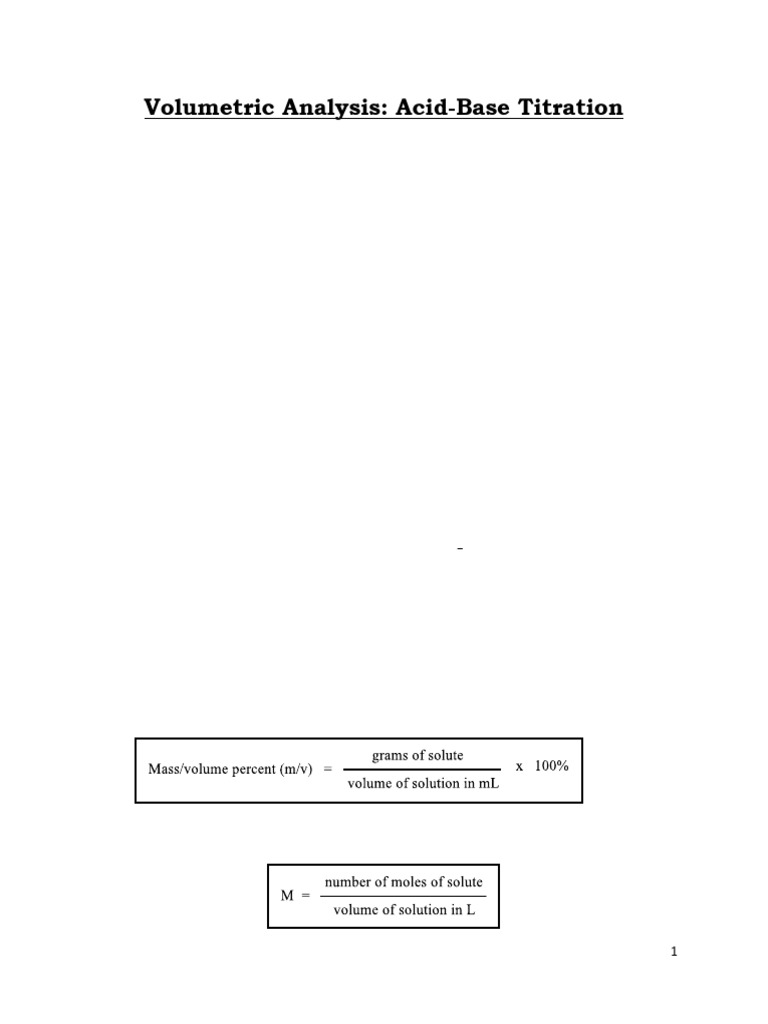 Expt 8 Acid Base Titration | PDF | Titration | Chemistry