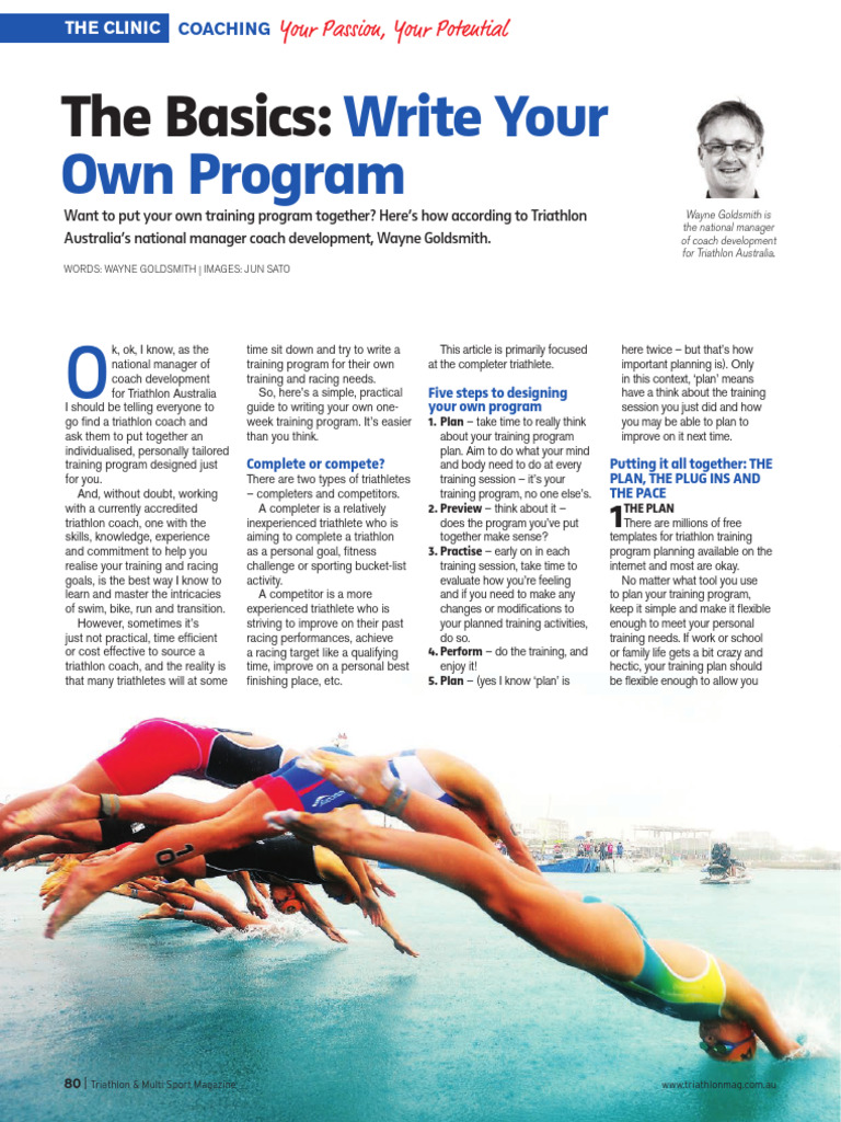The Basics Write Your Own Program | PDF | Triathlon