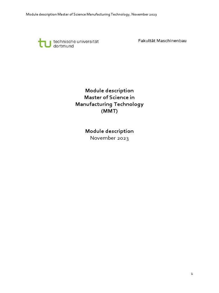 Module_description_MMT_2023_final_nov23_update | PDF | Robotics | Robot