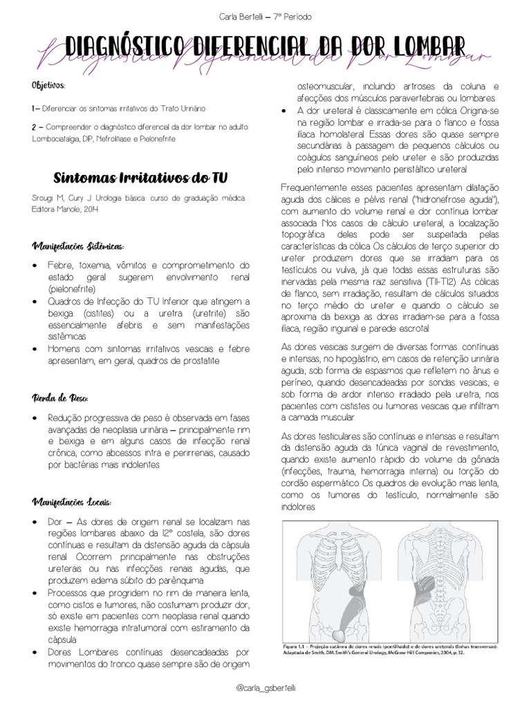 MARC 1 - Diagnóstico Diferencial Da Dor Lombar | PDF | Infecção do ...