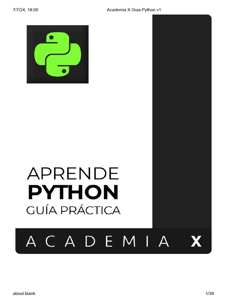 Guía Completa de Python por Academia X | PDF | Python (lenguaje de programación) | Objeto ...