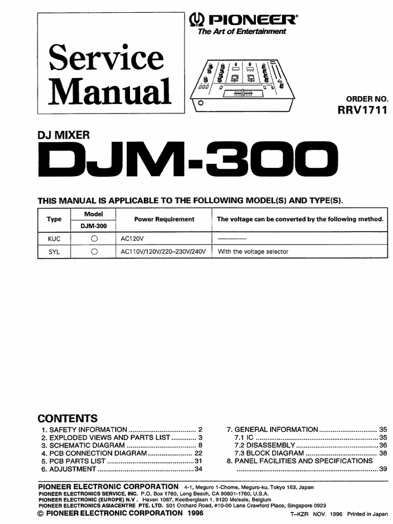 Pioneer djm-300 rrv1711 Dj-Mixer Full | PDF