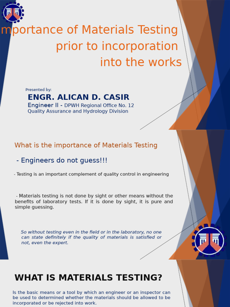 Importance of Materials Testing in Engineering | PDF | Specification ...