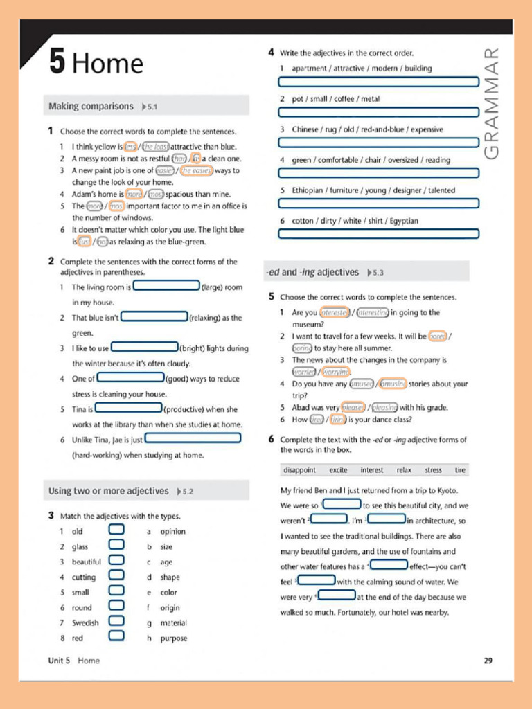 Workbook Unit 5 | PDF