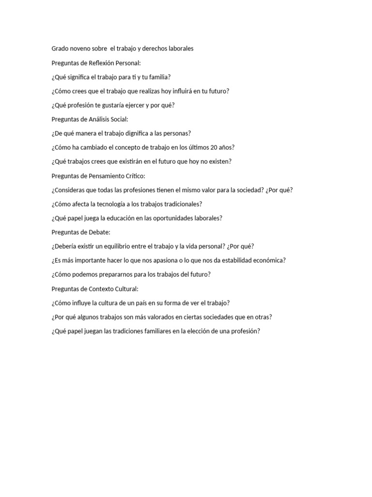 Preguntas de Reflexión Personal | PDF