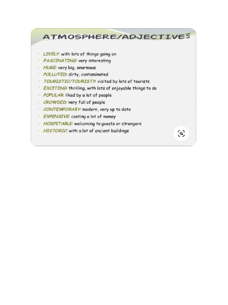 Adjectives Atmosphere 2 | PDF