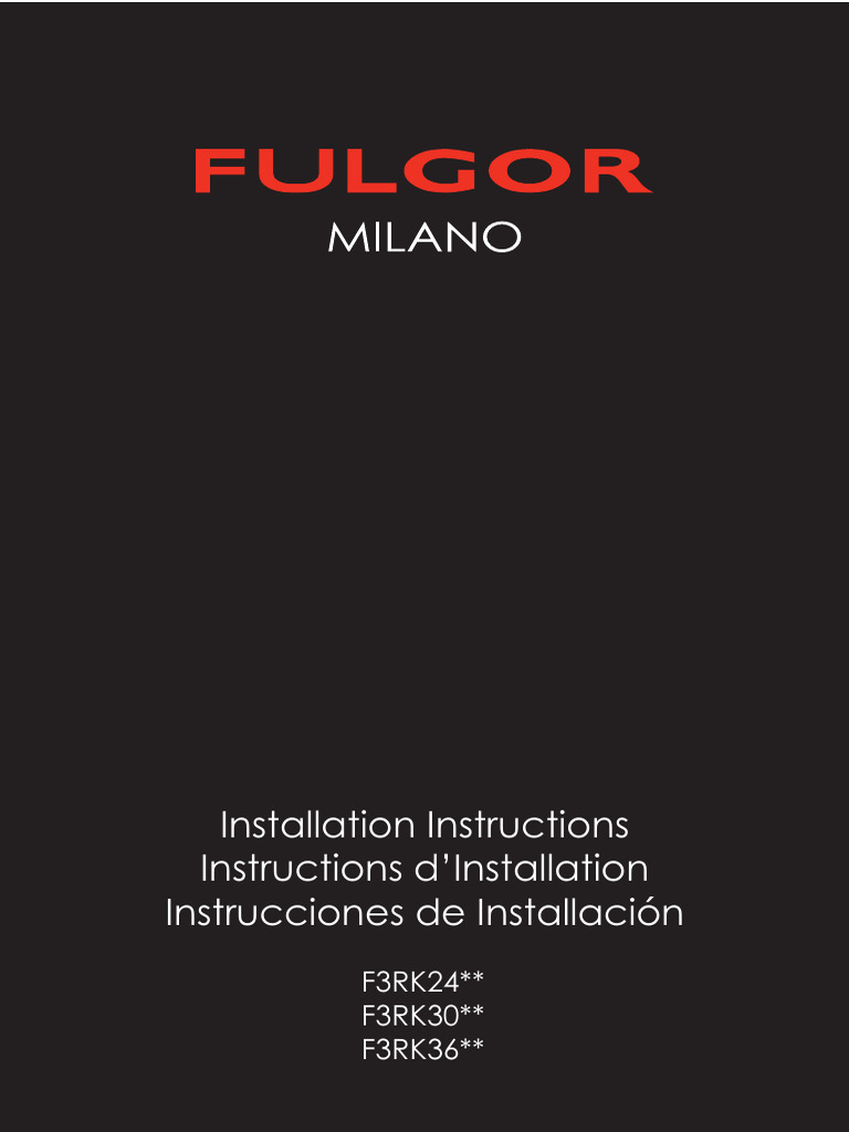 Manuel Hotte Fulgor 24 Po. Partie 1 | PDF | Electrical Wiring | Countertop