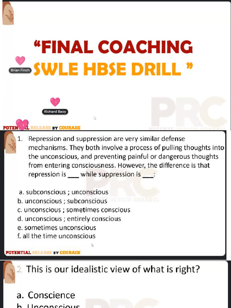 Hbse Final Coaching Drill 1 | PDF