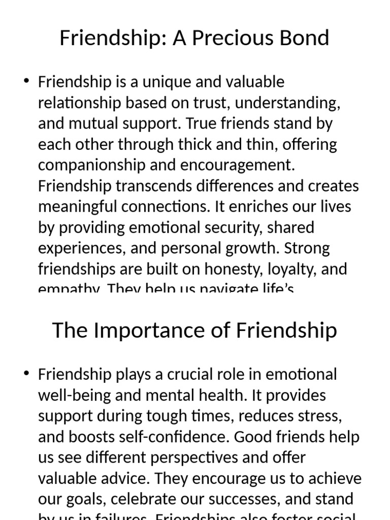 Qualities of a Good Friend | PDF