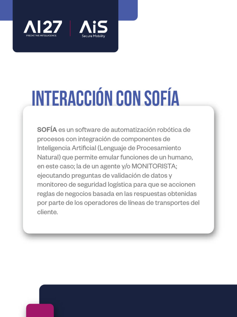 SOFÍA: IA para Monitoreo Logístico | PDF