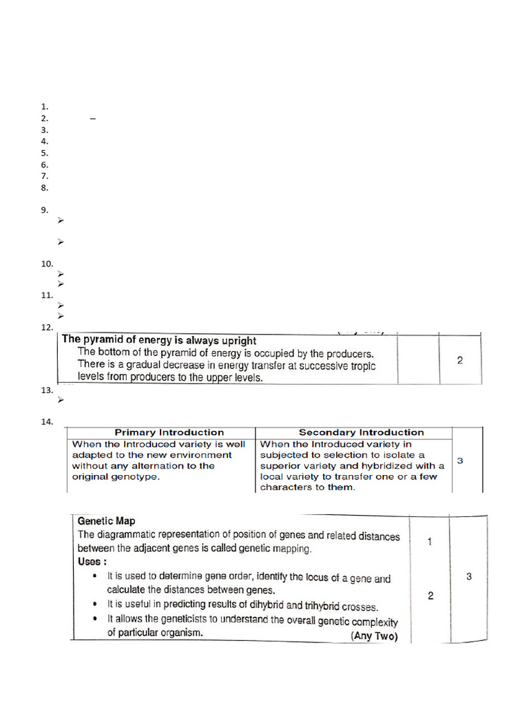 Biology Answer Key for 2025 Exam | PDF | Genetic Code | Biology