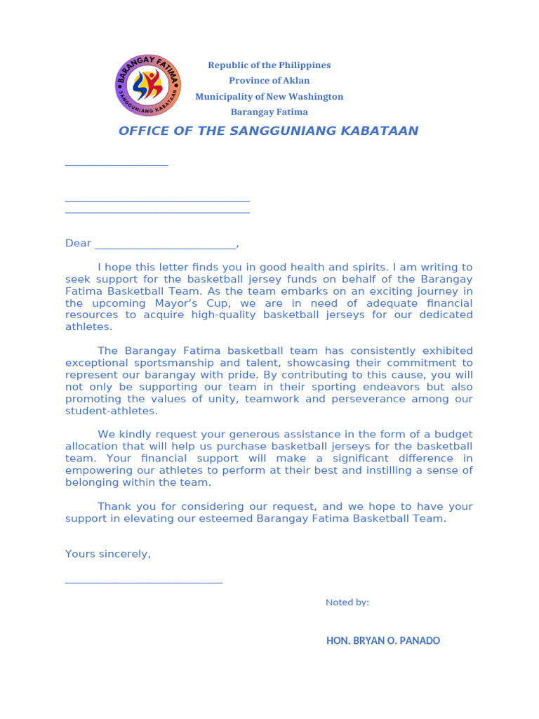 Basketball Team (Solicitation) | PDF