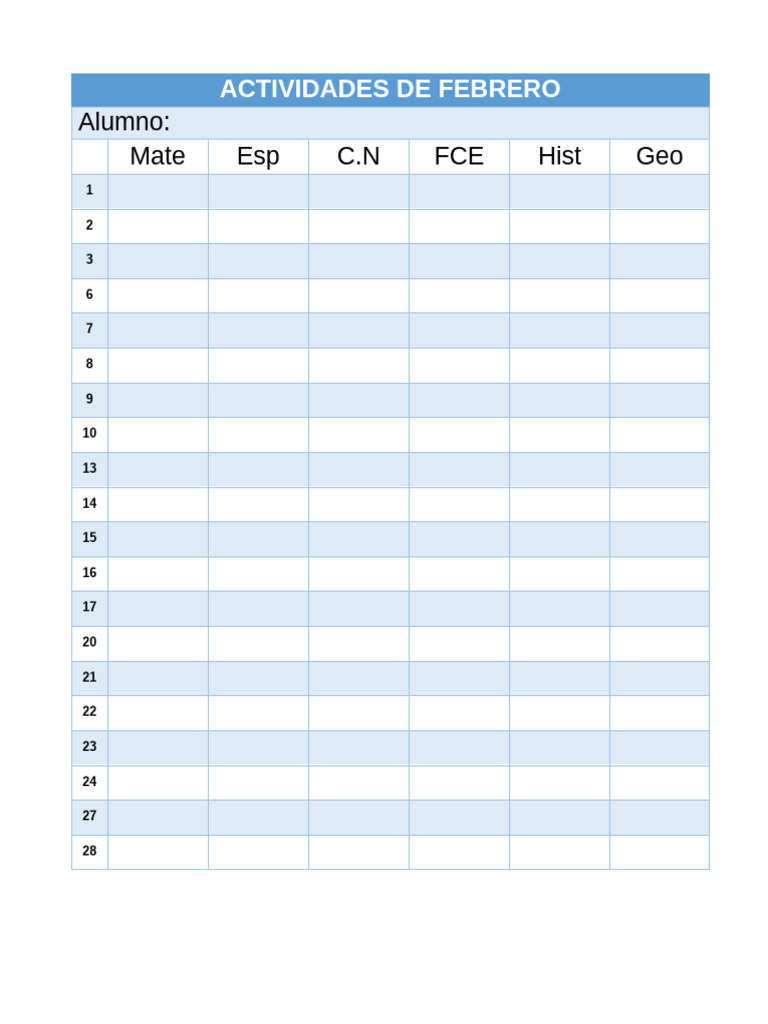 Formato de Registro de Act. | PDF