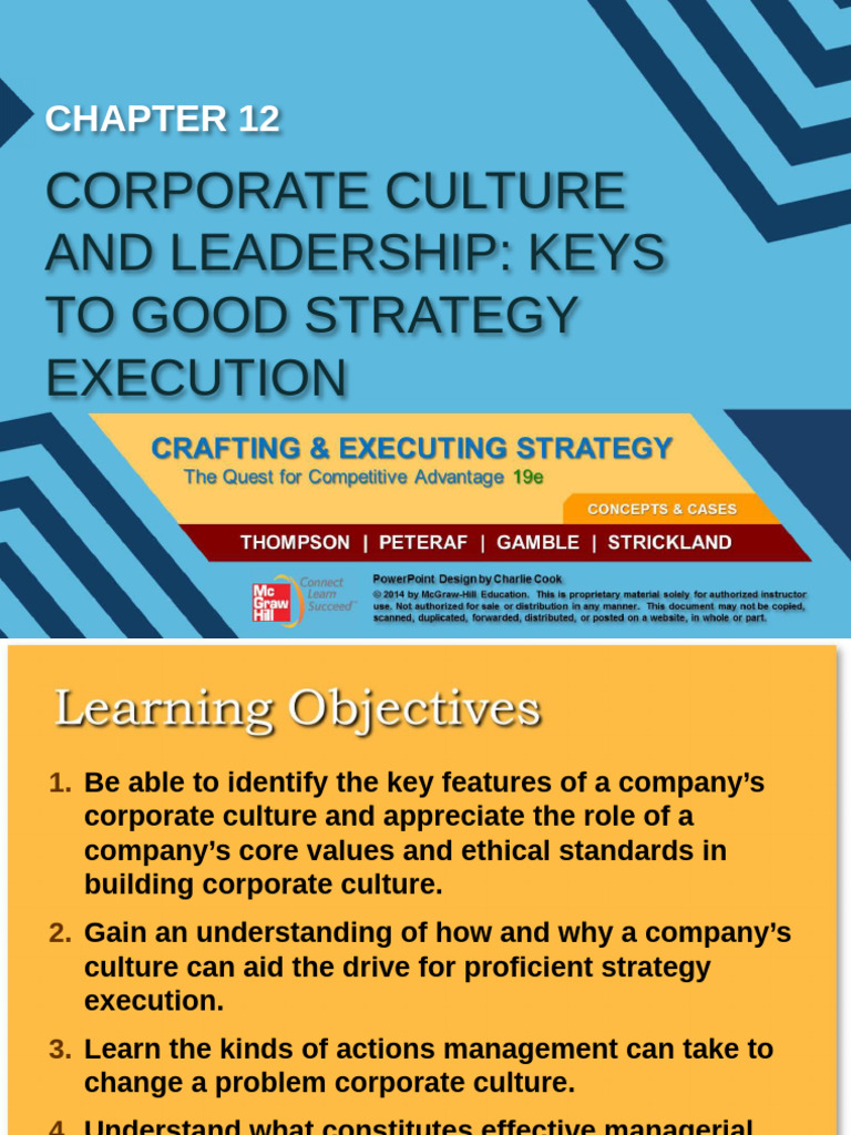 Corporate Culture's Role in Strategy Execution | PDF | Organizational ...