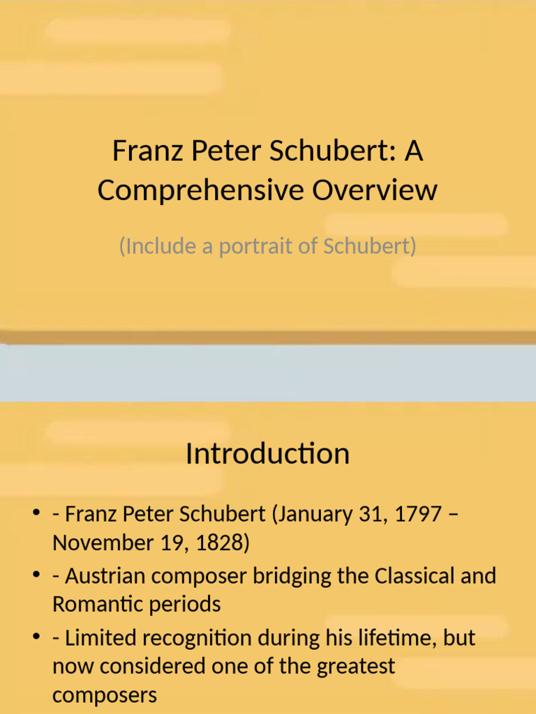 Franz Schubert Presentation-1 | PDF