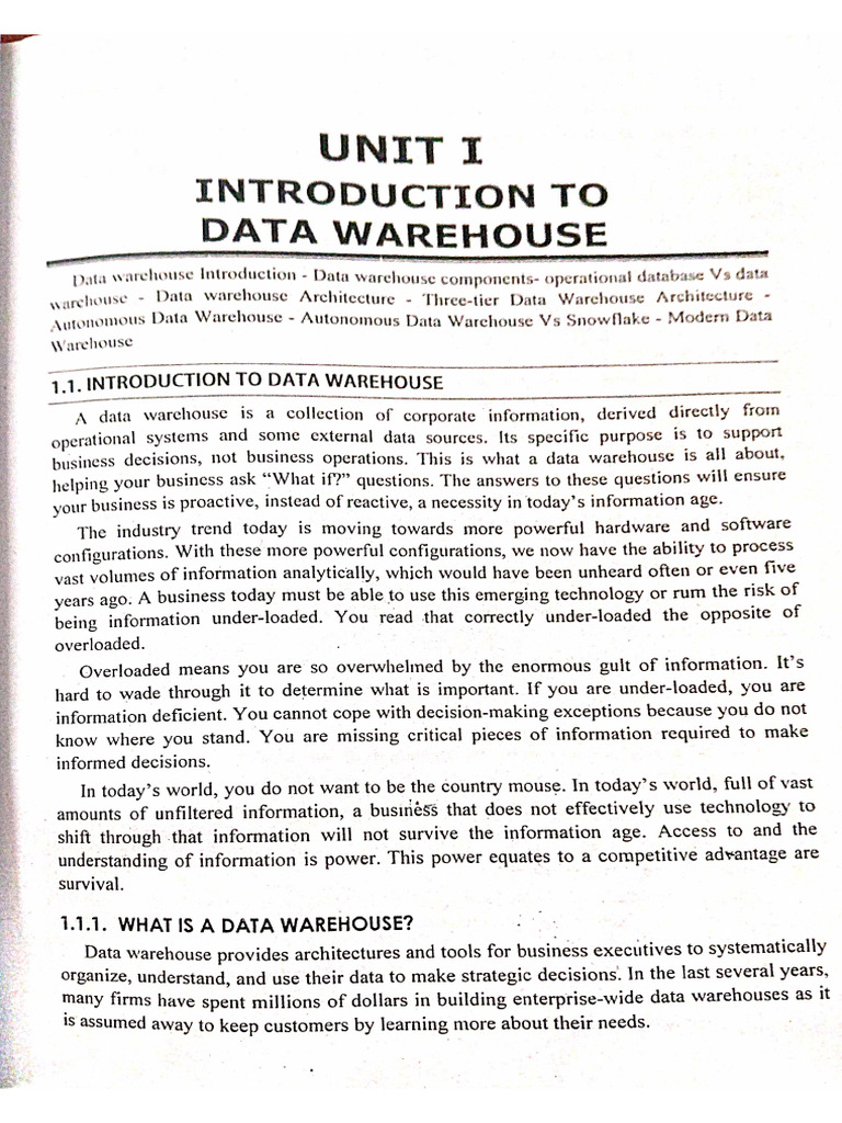 Data Warehouse | PDF