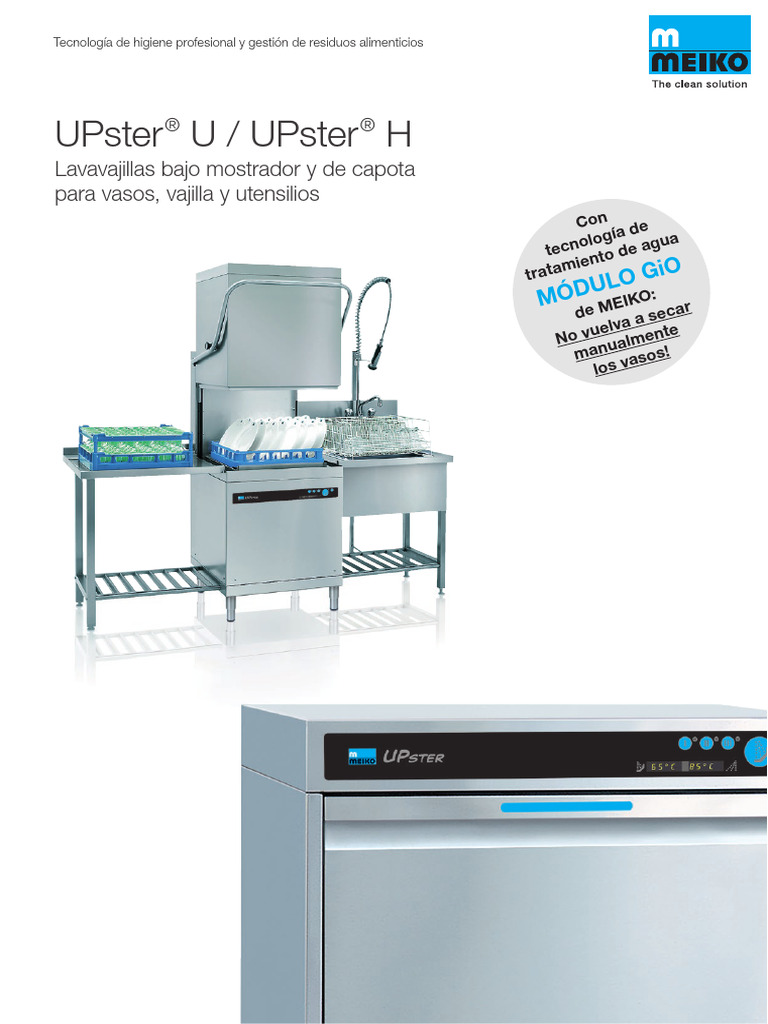 Lavavajillas UPster®: Eficiencia y Calidad | PDF | Agua | Lavavajillas