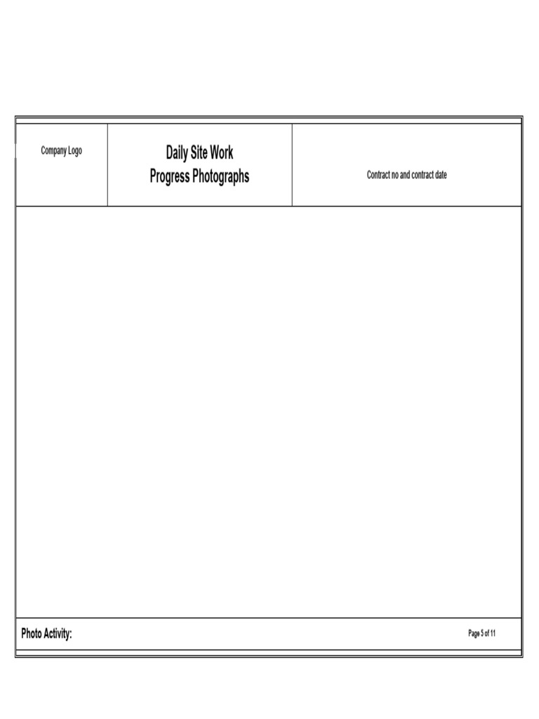 Daily Report Photos Template | PDF