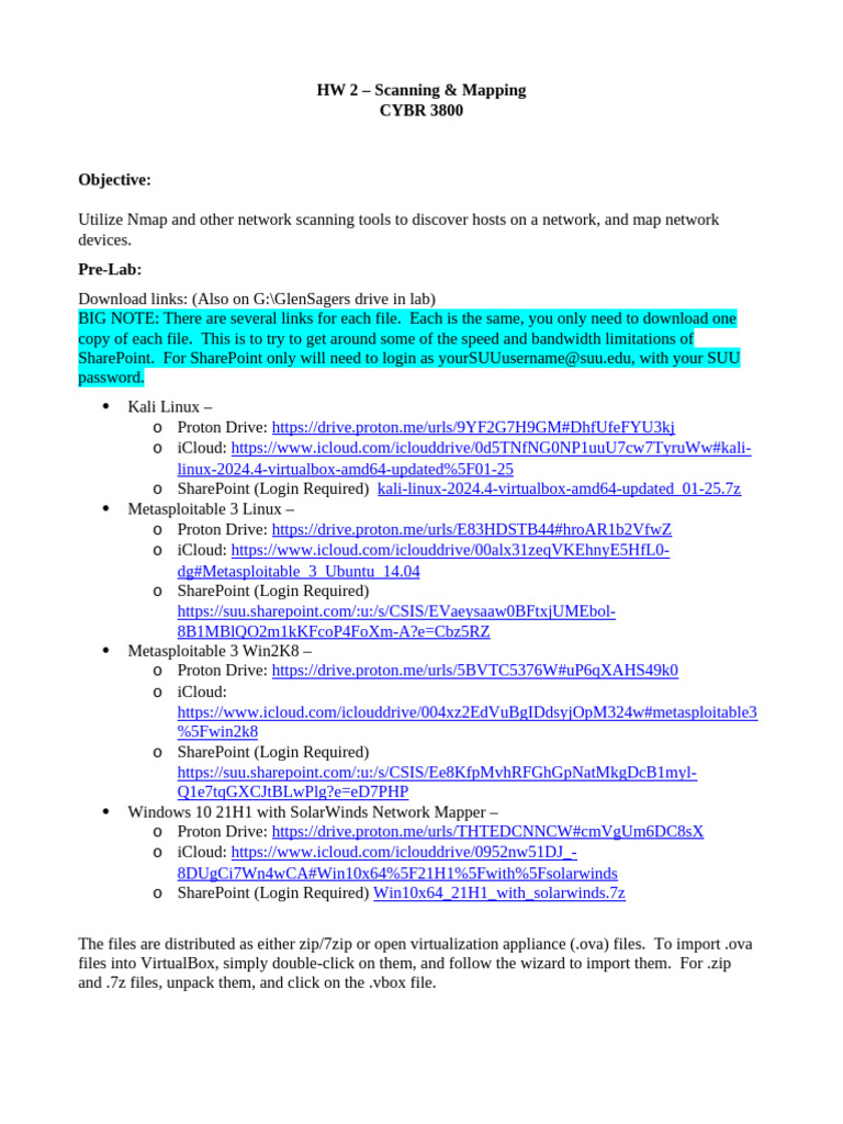 HW 2 - Scanning | PDF | Port (Computer Networking) | Computer Science