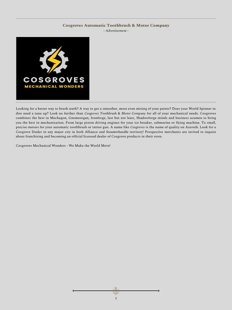 Cosgroves: Quality Mechanization Solutions | PDF