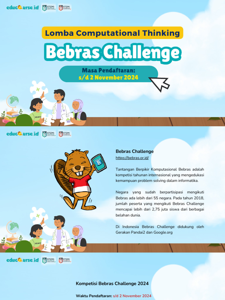 Educourse - Lomba Bebras 2024 | PDF