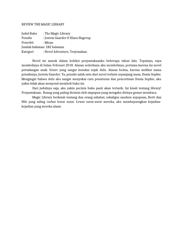 Review The Magic Library | PDF