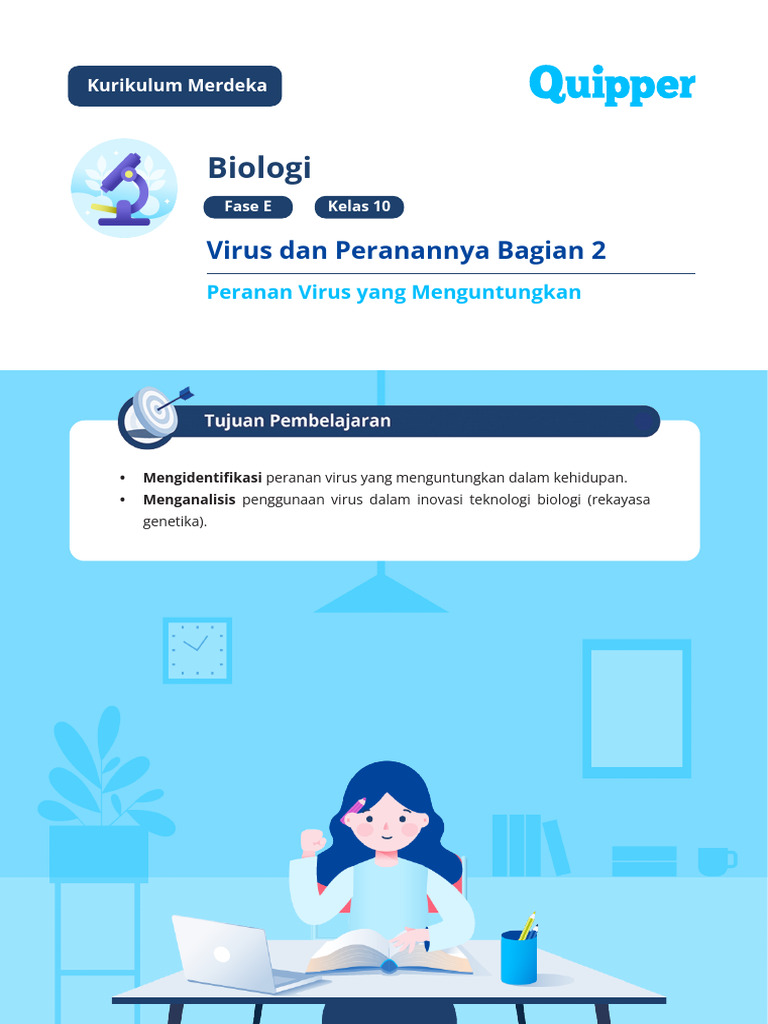 1.5 Materi Inti Biologi Modul 2 Topik 2 peranan virus menguntungkan | PDF