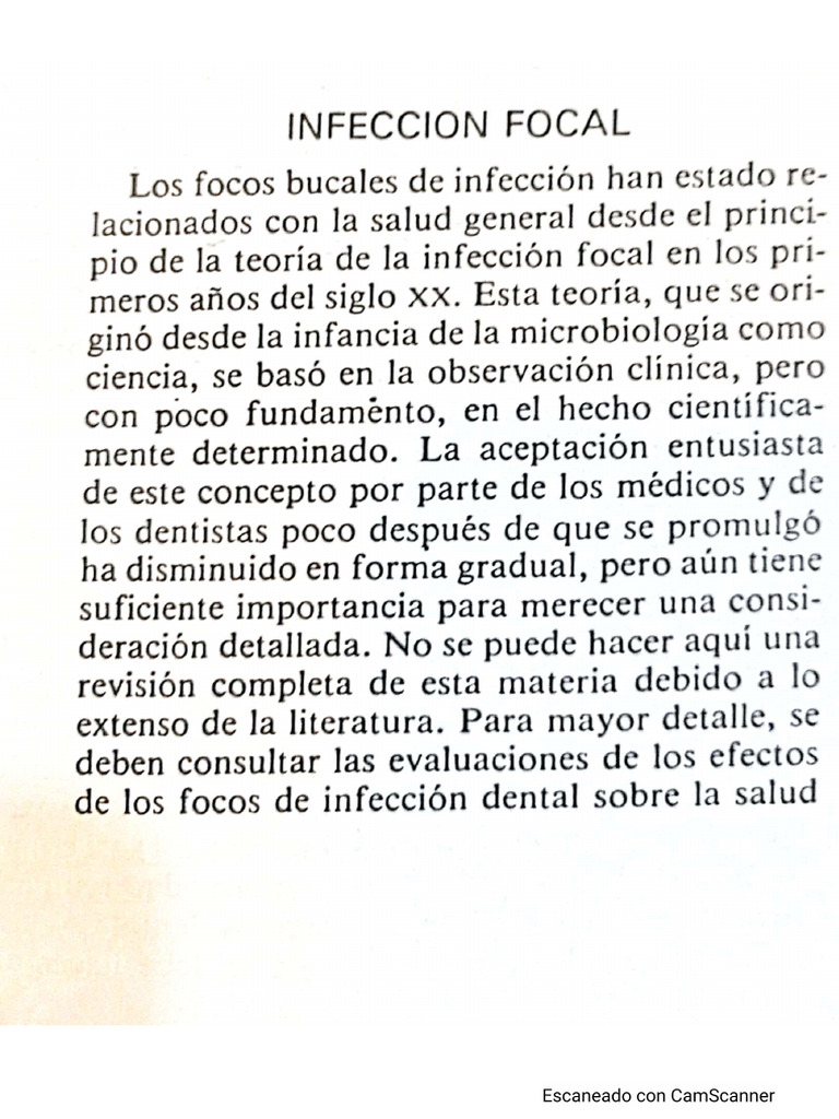 Infección Focal Tema 25 | PDF
