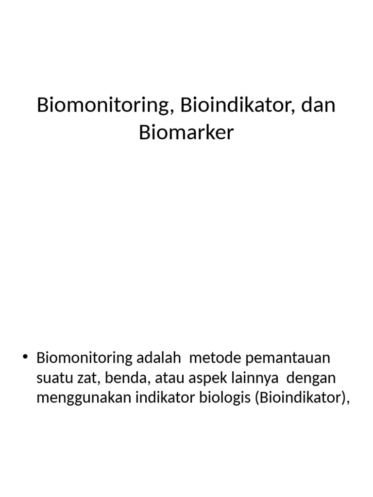 Pemantauan Lingkungan dengan Bioindikator | PDF