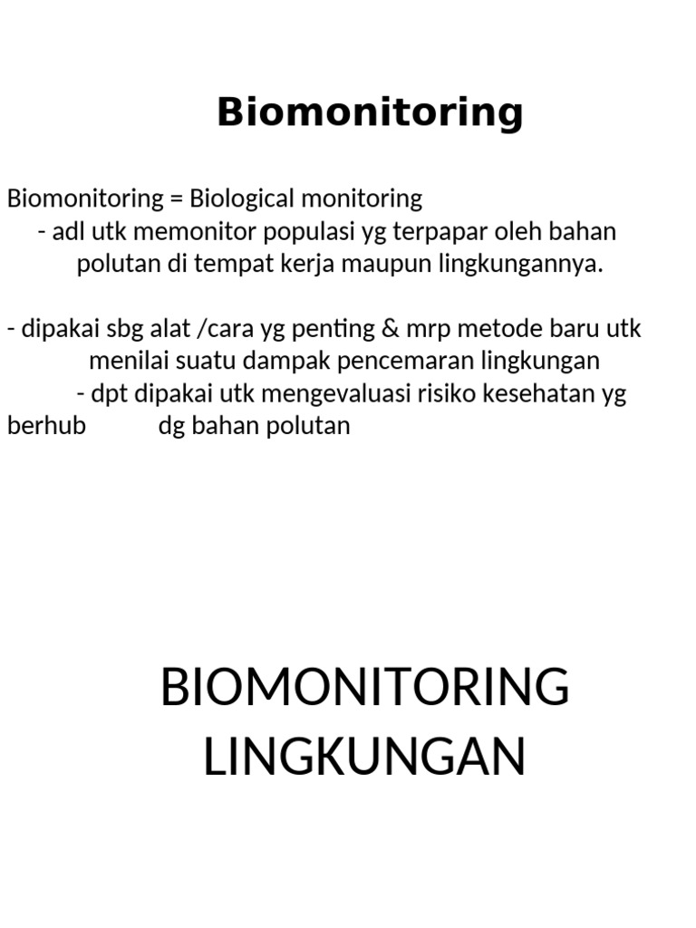 Kesling Biomonitoring | PDF