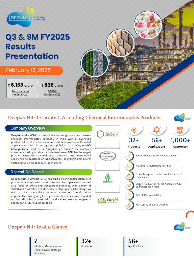 Q3 & 9M FY2025 Results Presentation: February 13, 2025 | PDF | Expense | Economies