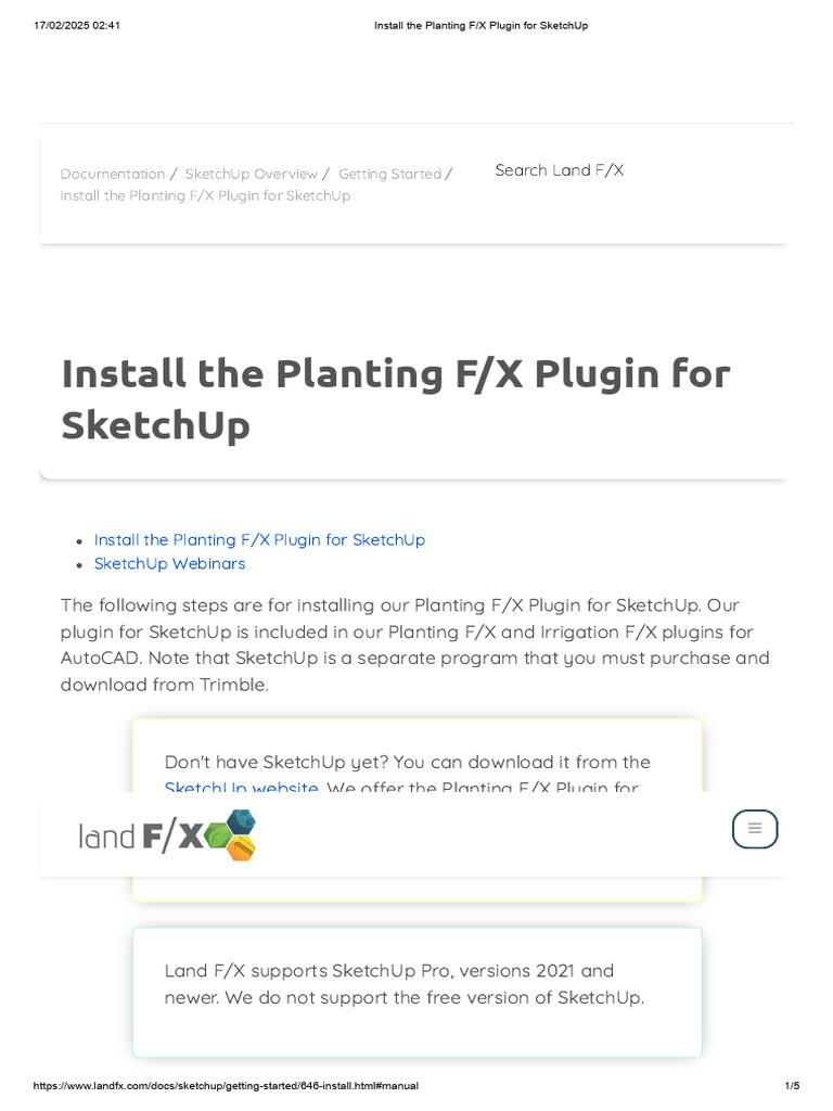Install The Planting F - X Plugin For SketchUp | PDF | Sketch Up ...